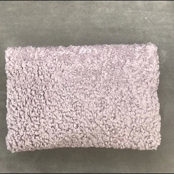 Bags | Soft Pink Curly Wool Cross Body Clutch Nwt | Poshmark